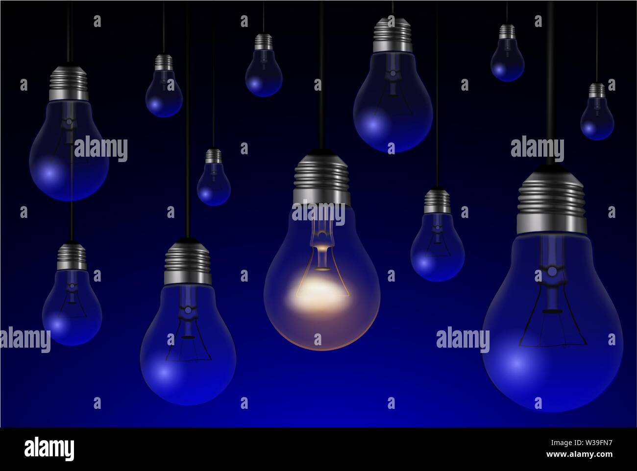 light bulbs idea concept background Stock Vector Image & Art - Alamy