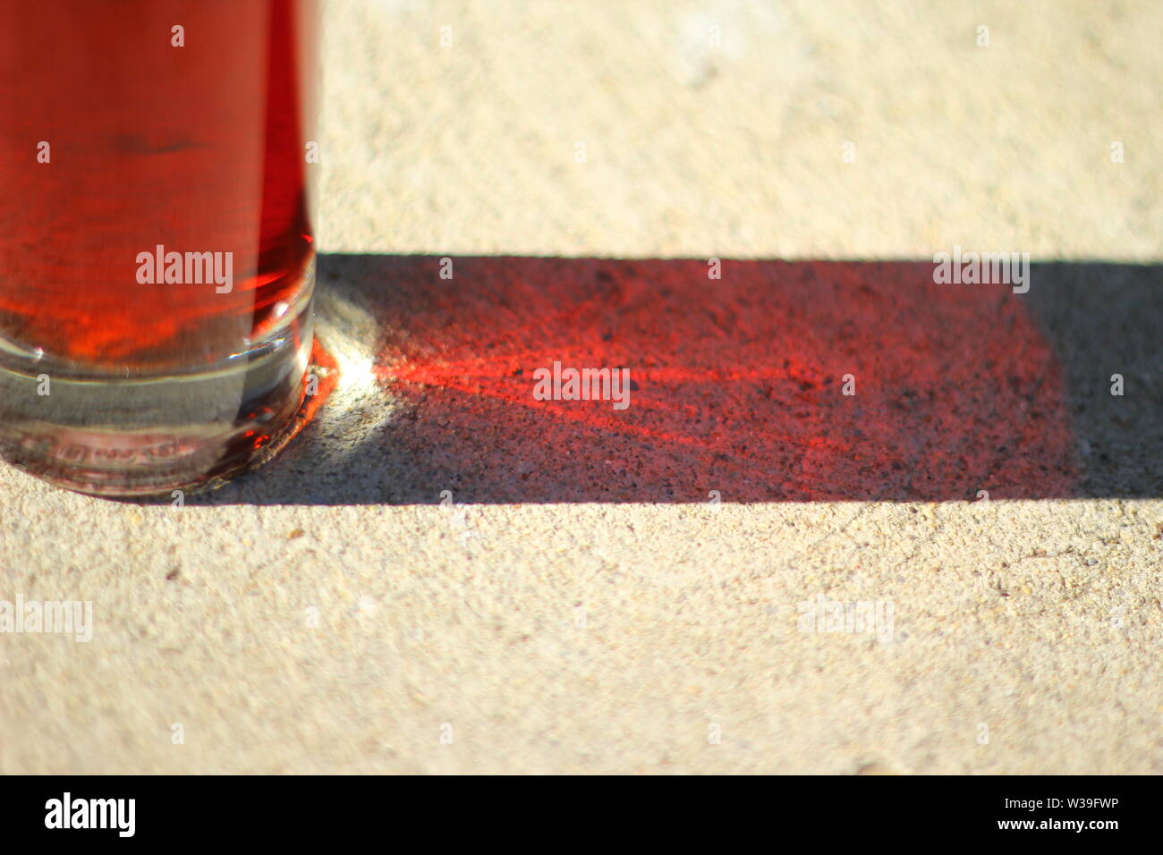 Red Liqueur Bottle Stock Photo - Alamy