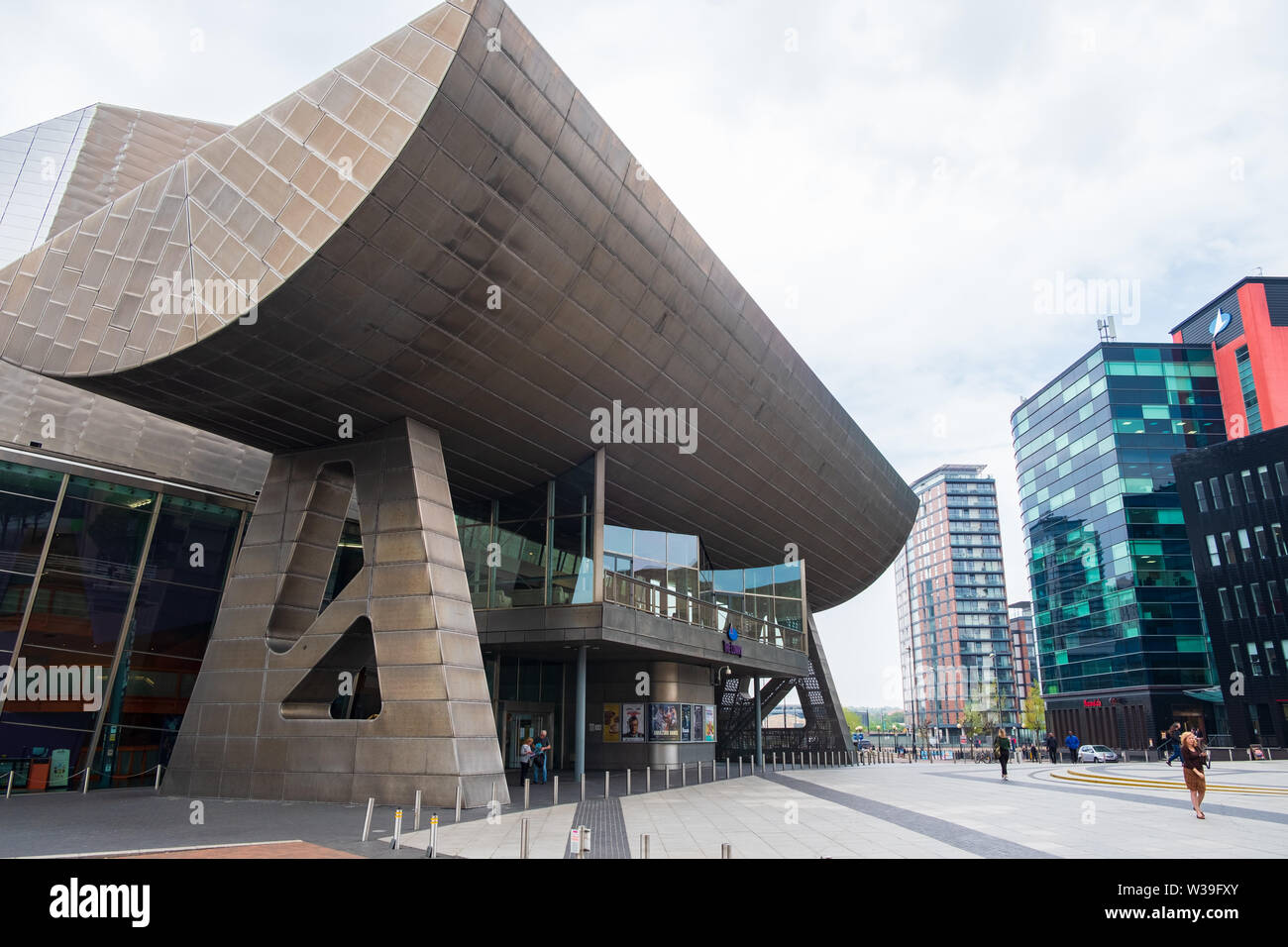 Manchester, United Kingdom - April 24, 2019: View of modern ...