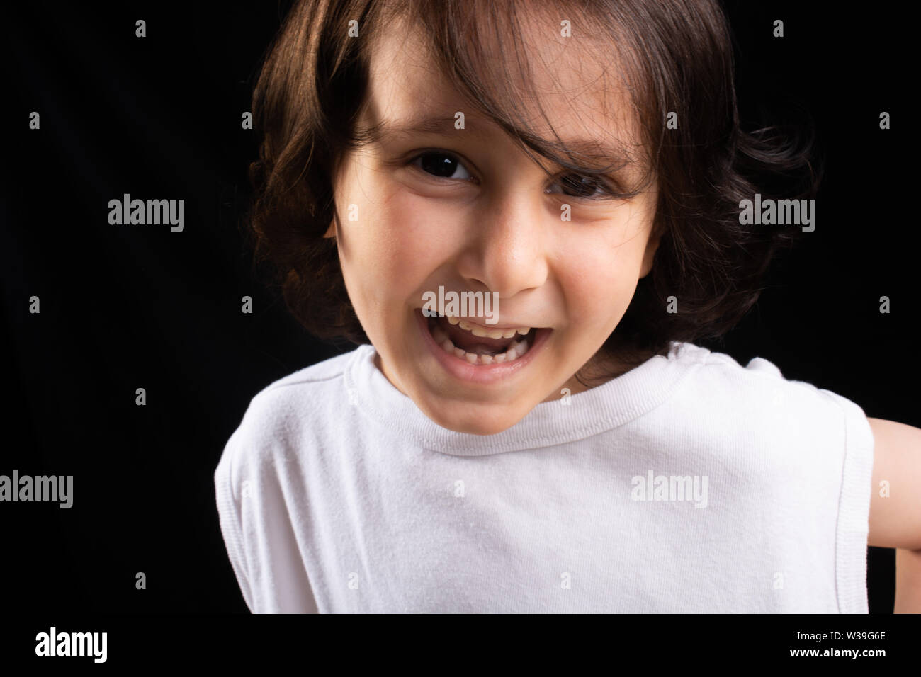 Little cute boy with adorable and happy smiling Stock Photo - Alamy