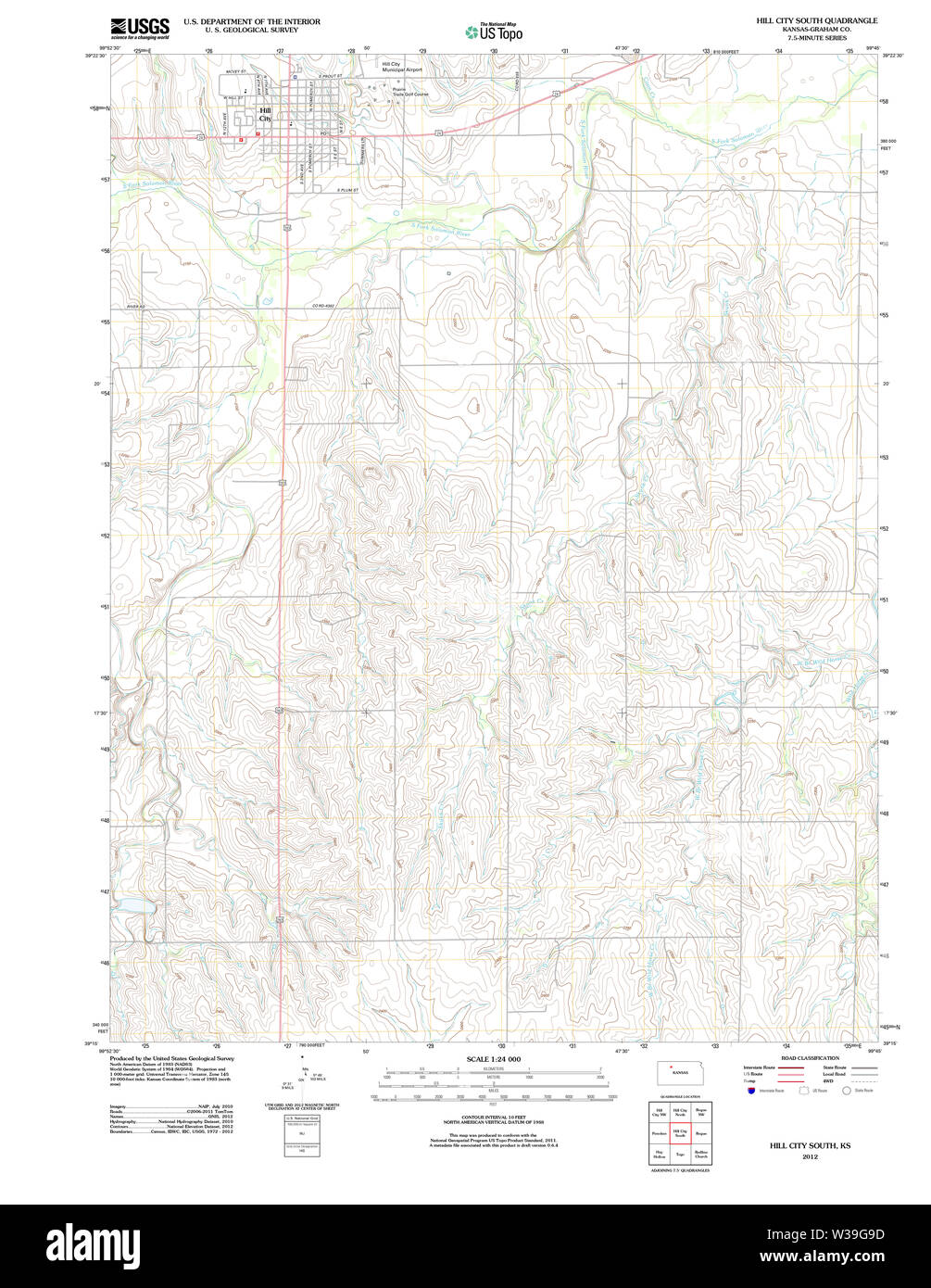 Hill city kansas map hi-res stock photography and images - Alamy
