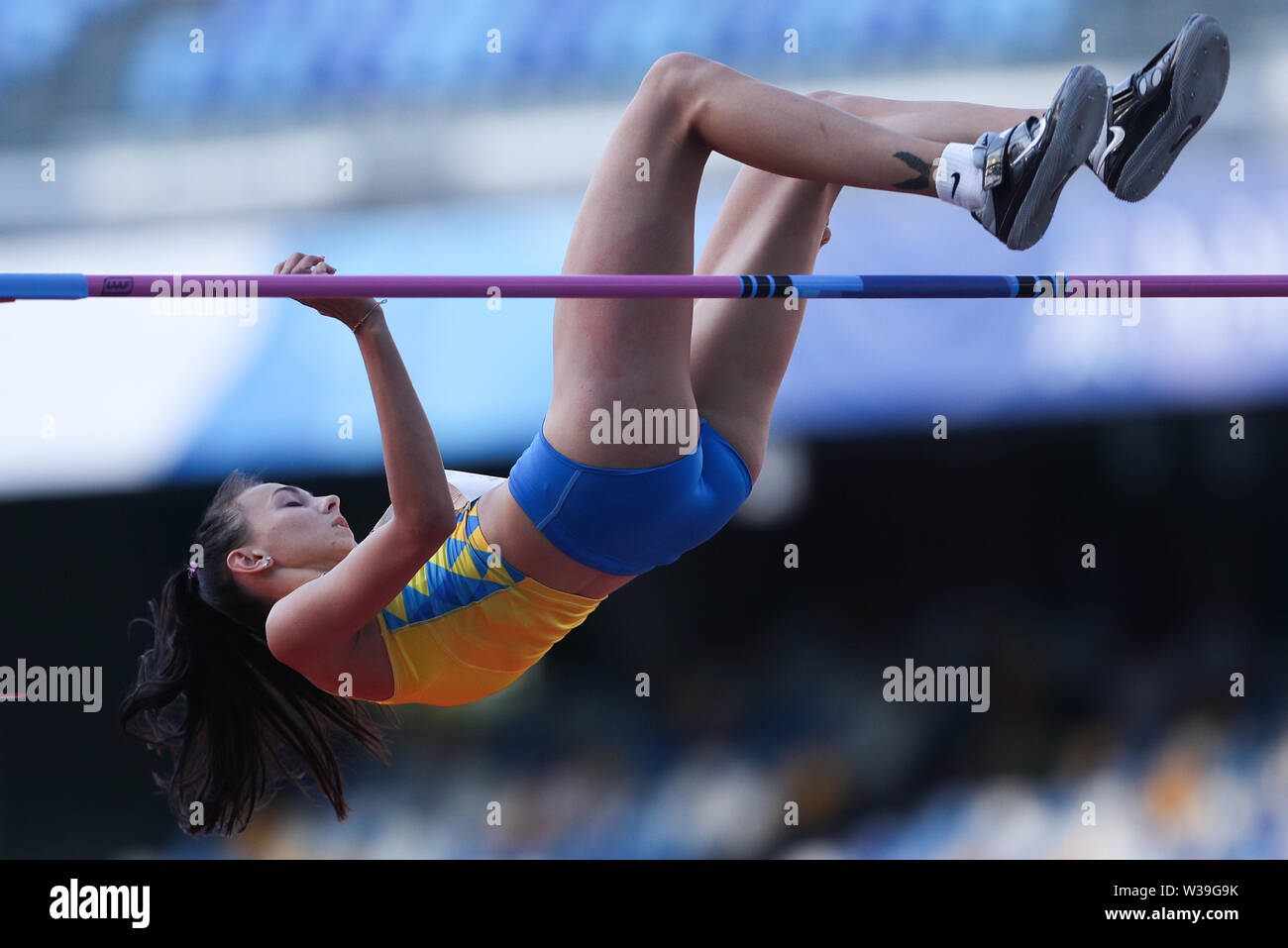 Naples, Italy. 13th July, 2019. Iryna Gerashchenko of Ukraine competes ...