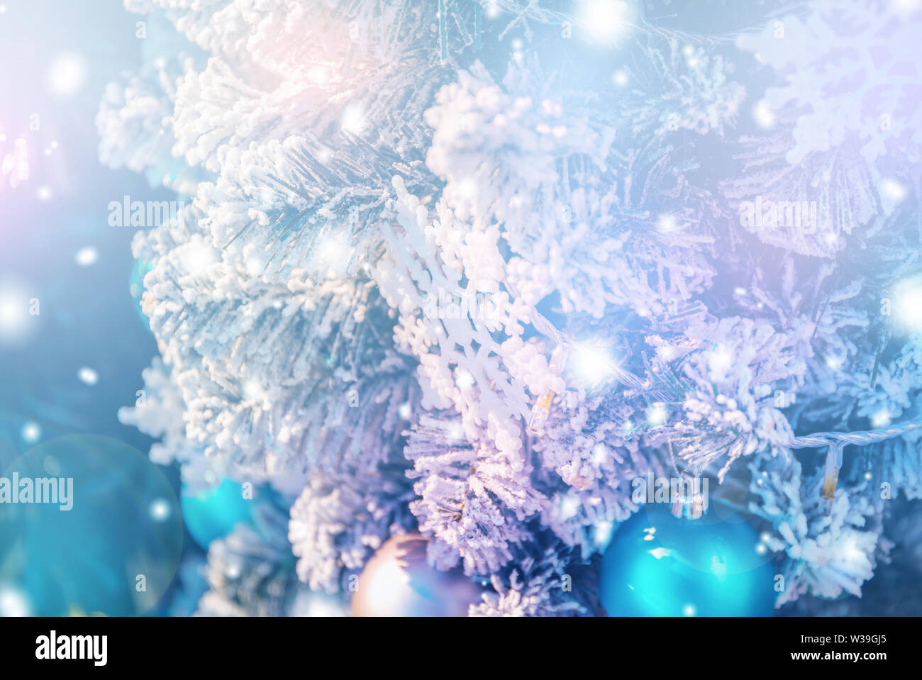 Christmas Background with bokeh light; Blurred Xmas background Stock Photo - Alamy