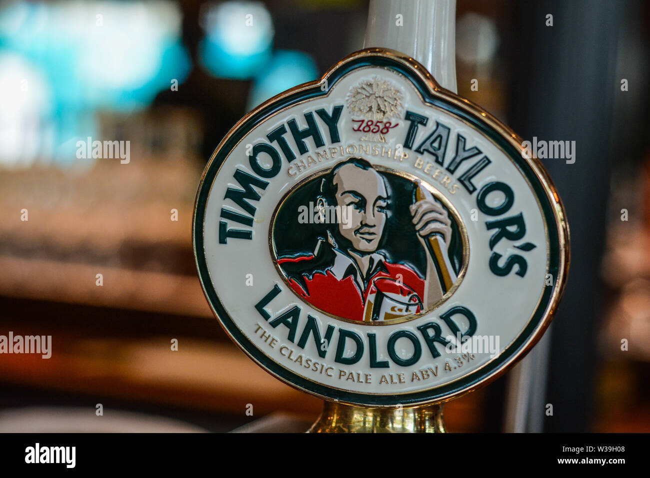 Logo of Timothy Taylor's Landlord English Ale Stock Photo - Alamy