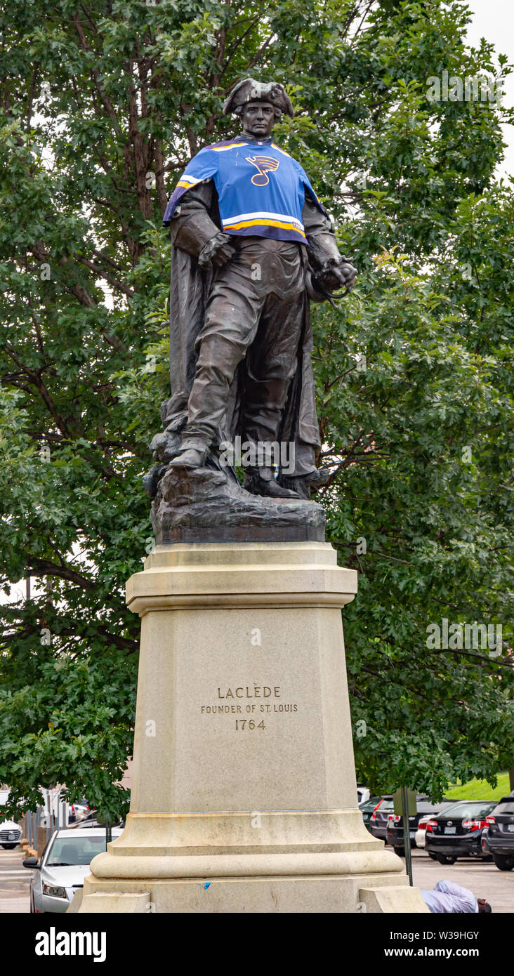 Laclede monument - the founder of St. Louis - SAINT LOUIS. USA - JUNE ...