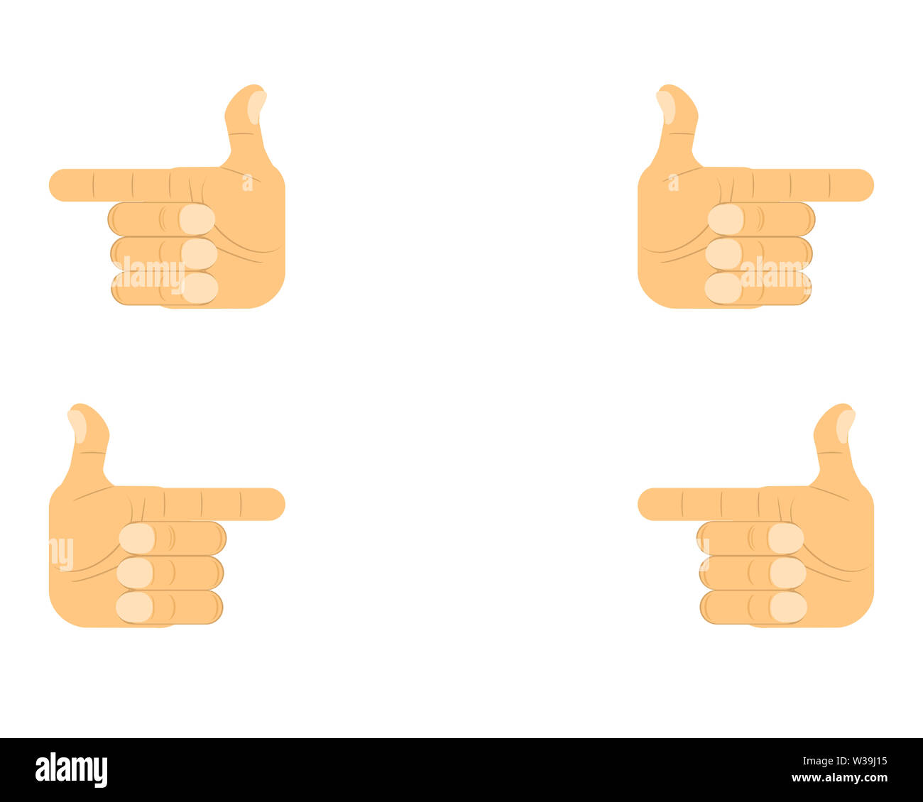 Point hand illustration Cut Out Stock Images & Pictures - Alamy