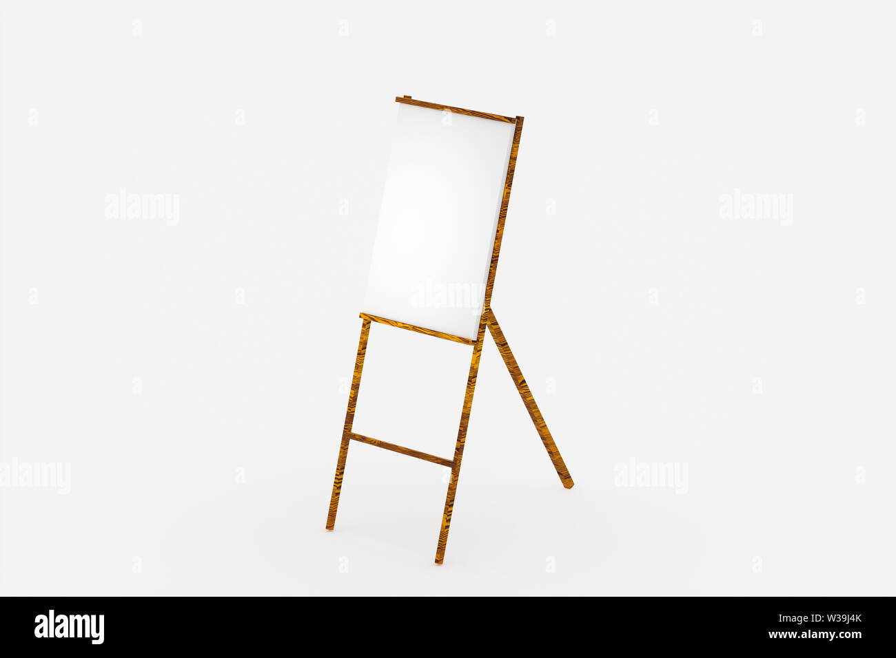The blank easel board with white background, 3d rendering. Computer ...