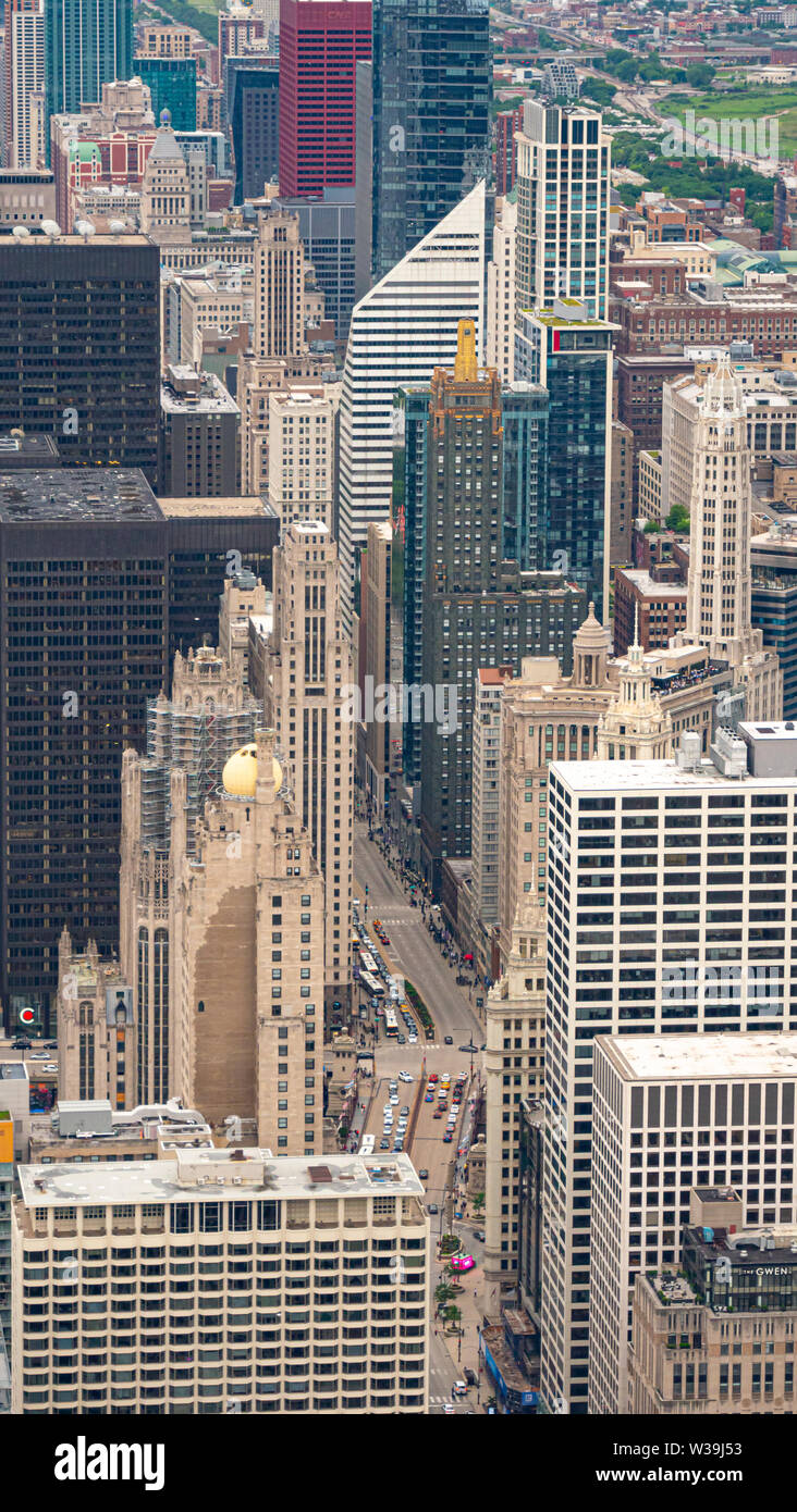 The High Rise Buildings of Chicago from above - CHICAGO, USA - JUNE 11 ...