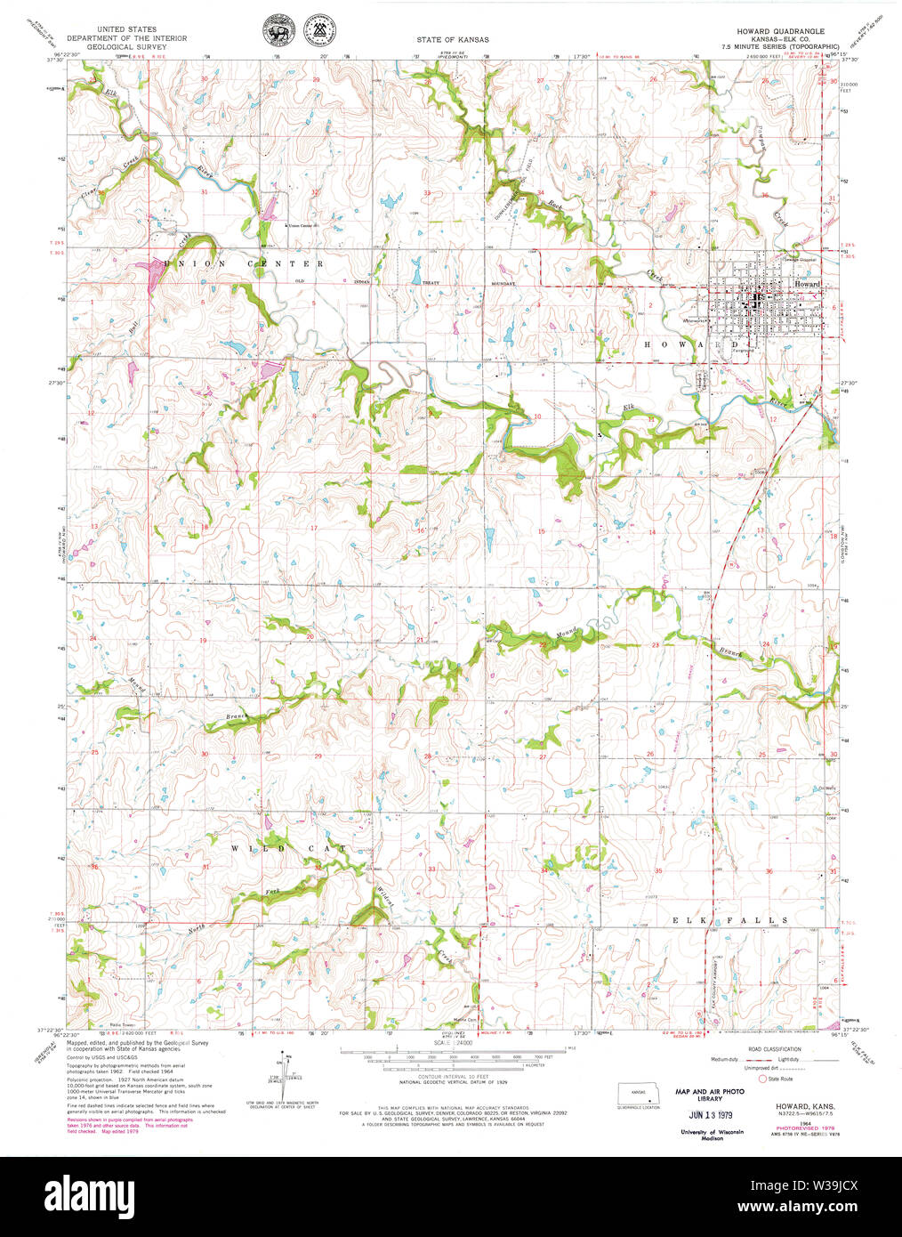 Map of howard kansas hi-res stock photography and images - Alamy