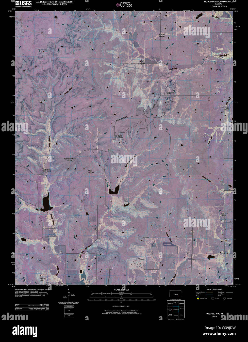 Howard kansas map hi-res stock photography and images - Alamy