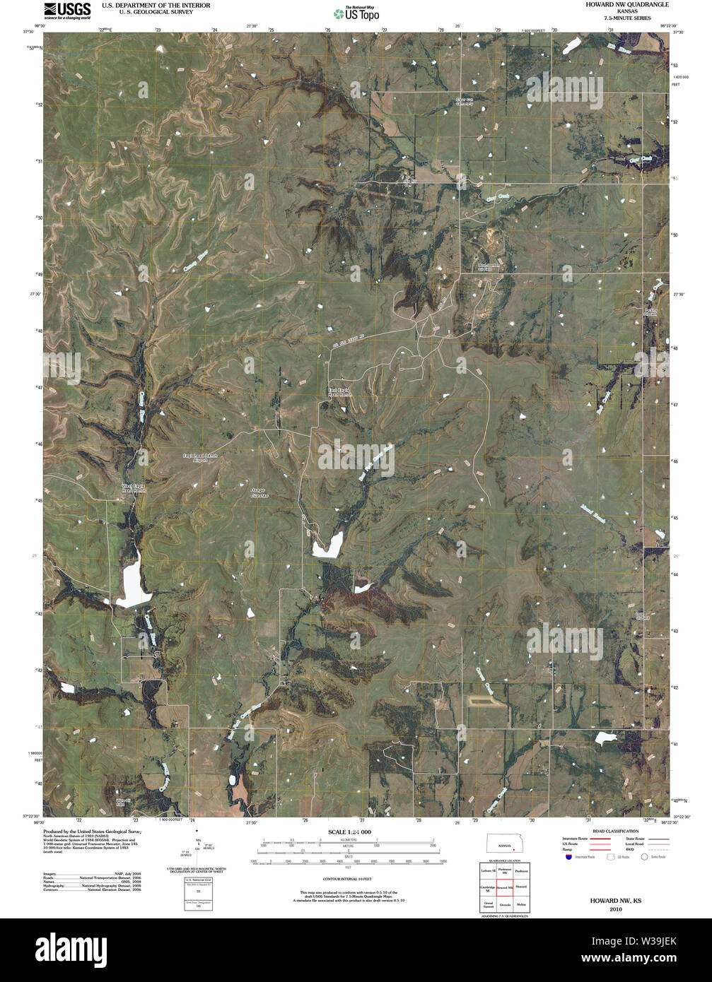 Map of howard kansas hi-res stock photography and images - Alamy