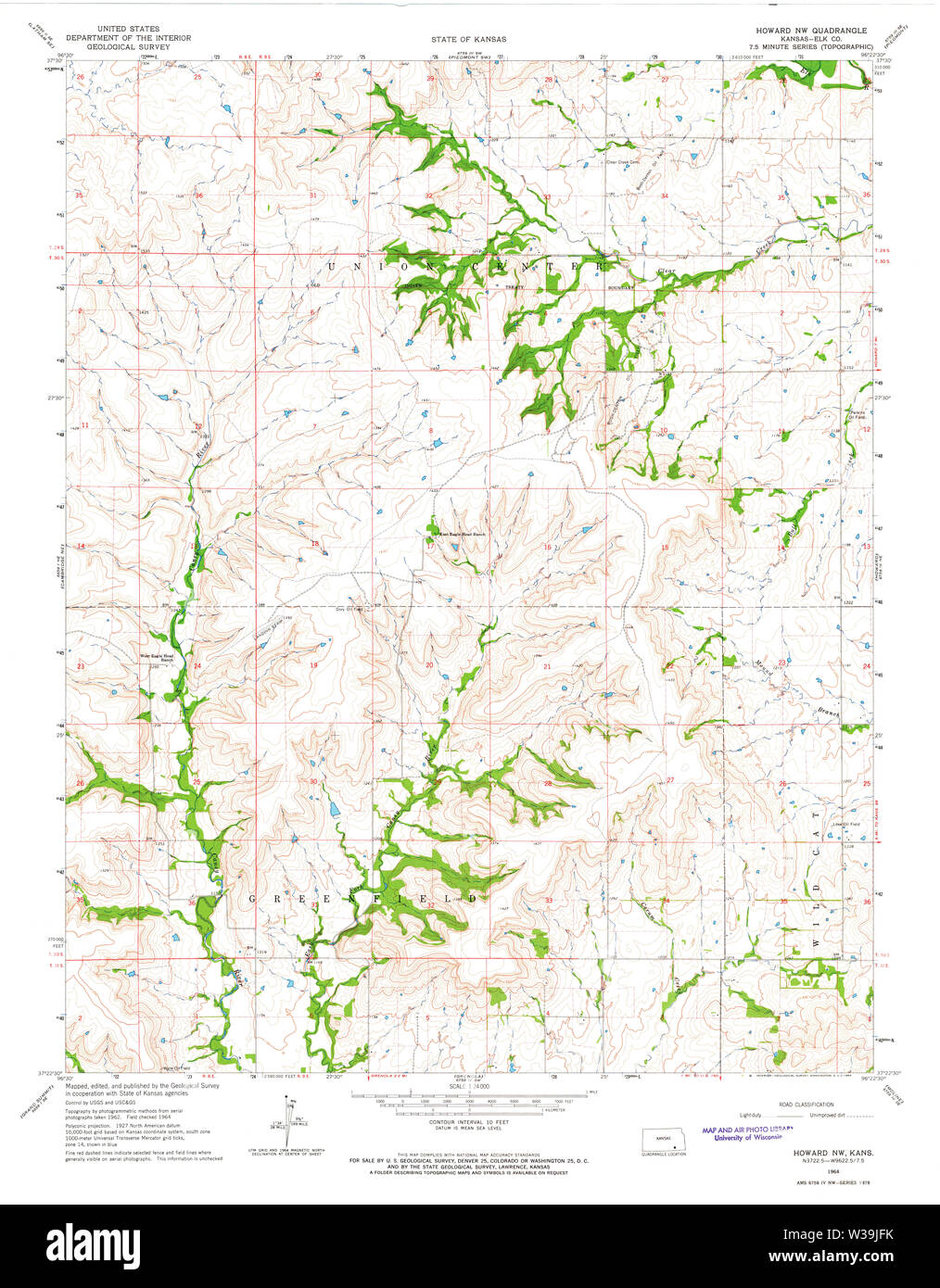 Map of howard kansas hi-res stock photography and images - Alamy
