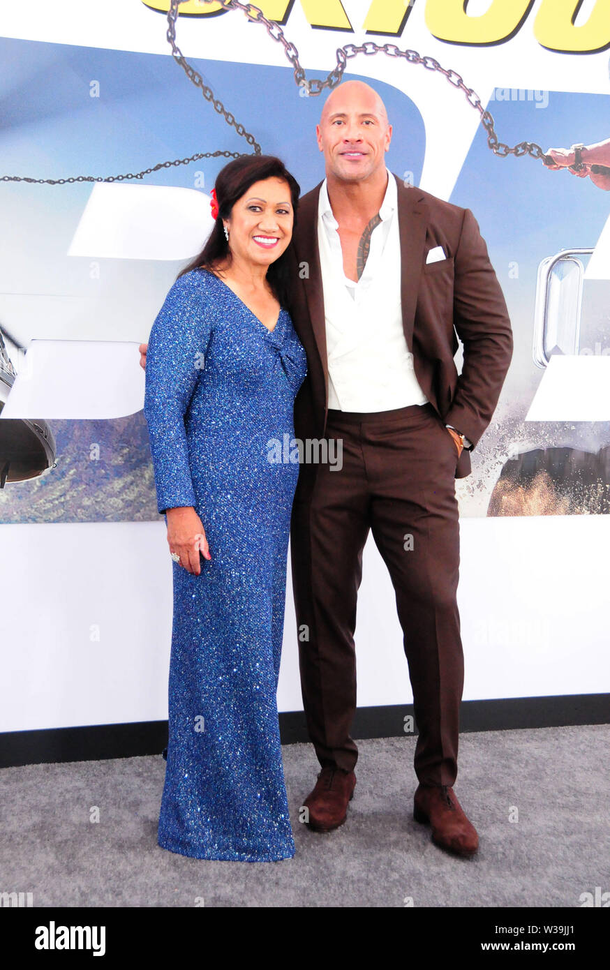 Hollywood, California, USA 13th July 2019 Actor Dwayne Johnson and ...