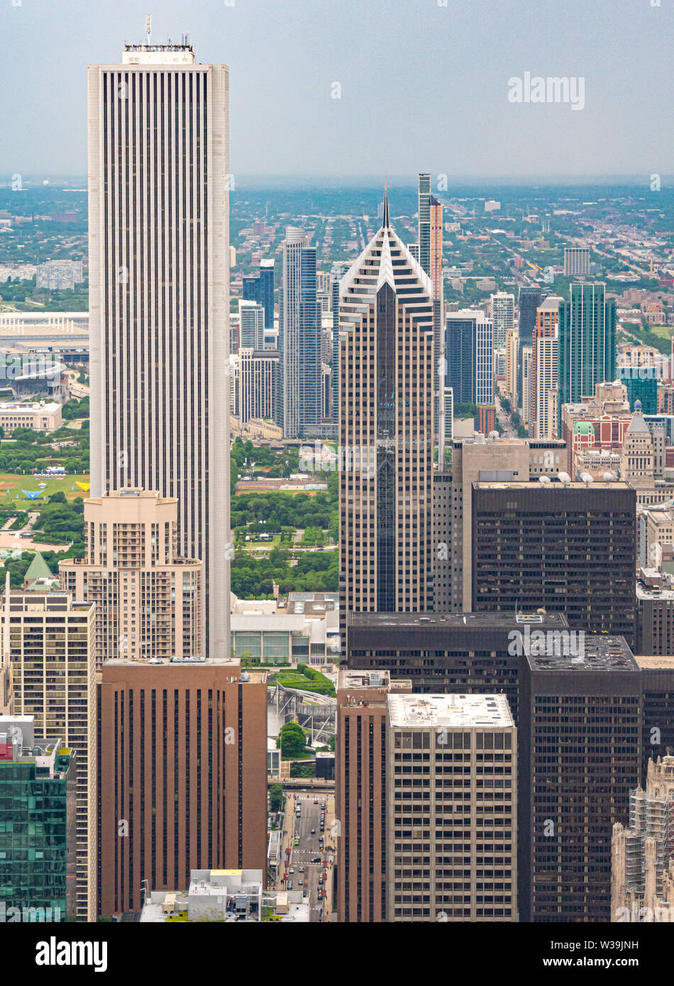 The High Rise Buildings of Chicago from above - CHICAGO, USA - JUNE 11 ...