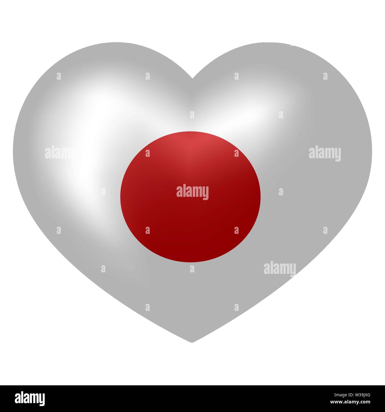 flag of Japan in heart shape. vector illustration Stock Vector Image ...