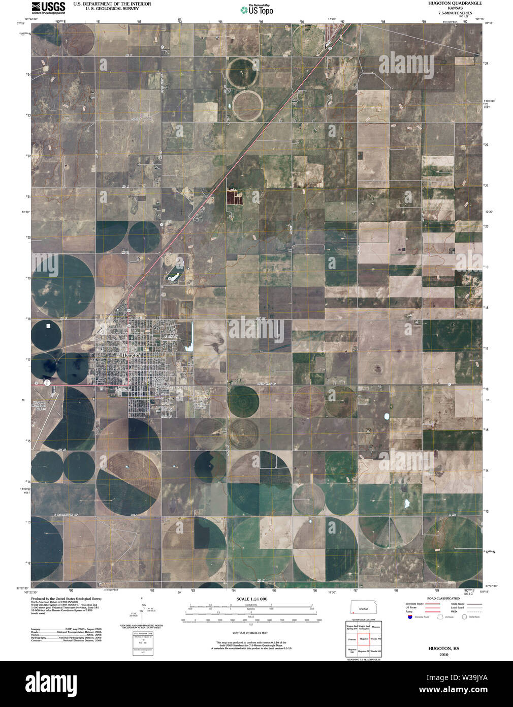 Map of hugoton hi-res stock photography and images - Alamy