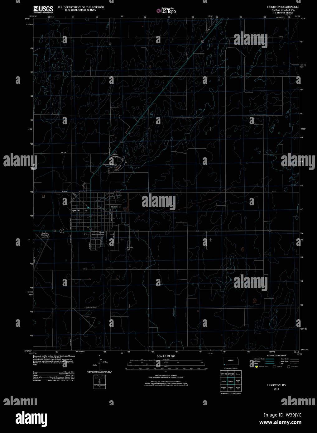 Map of hugoton hi-res stock photography and images - Alamy