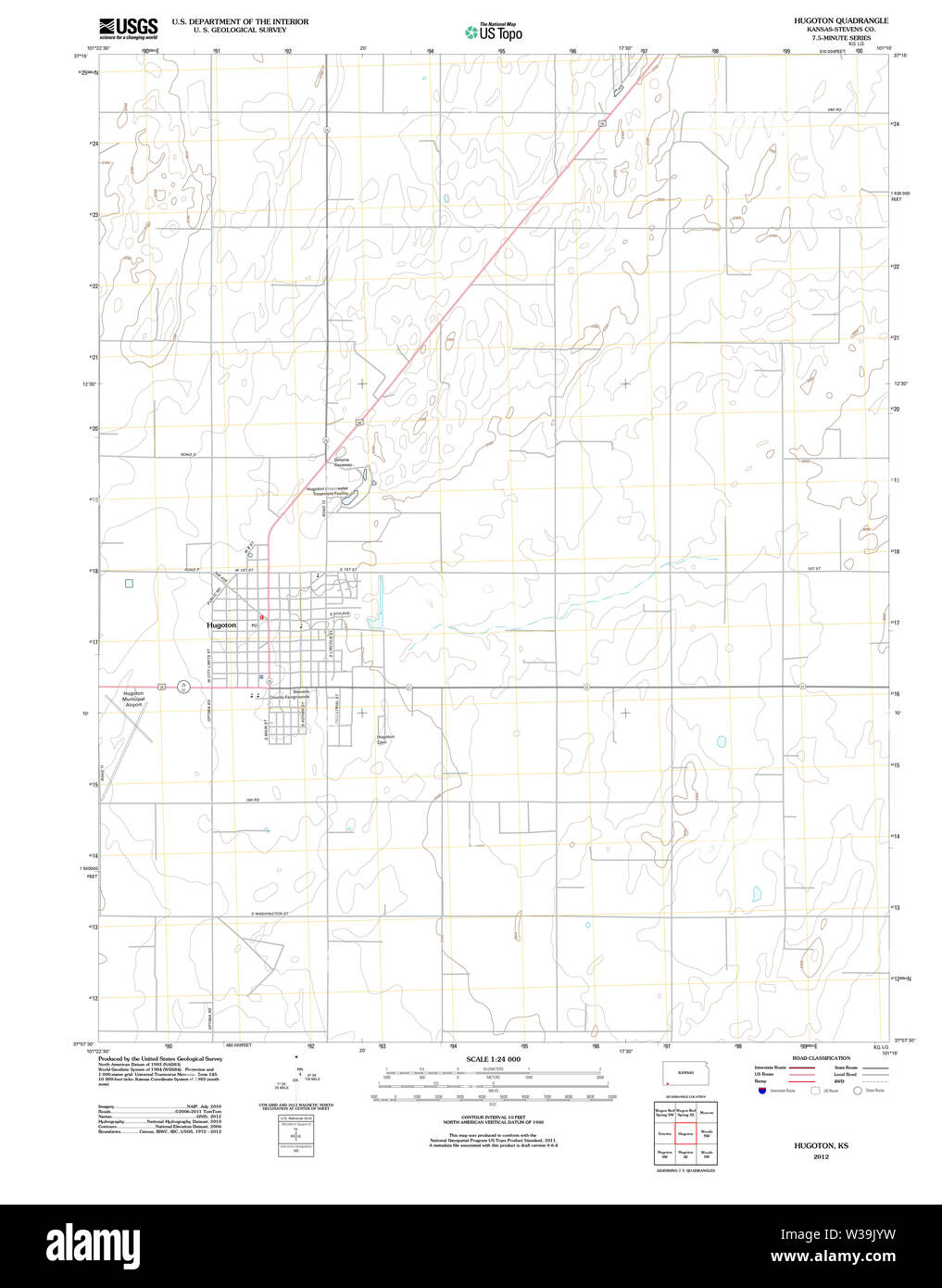 Hugoton kansas map hi-res stock photography and images - Alamy