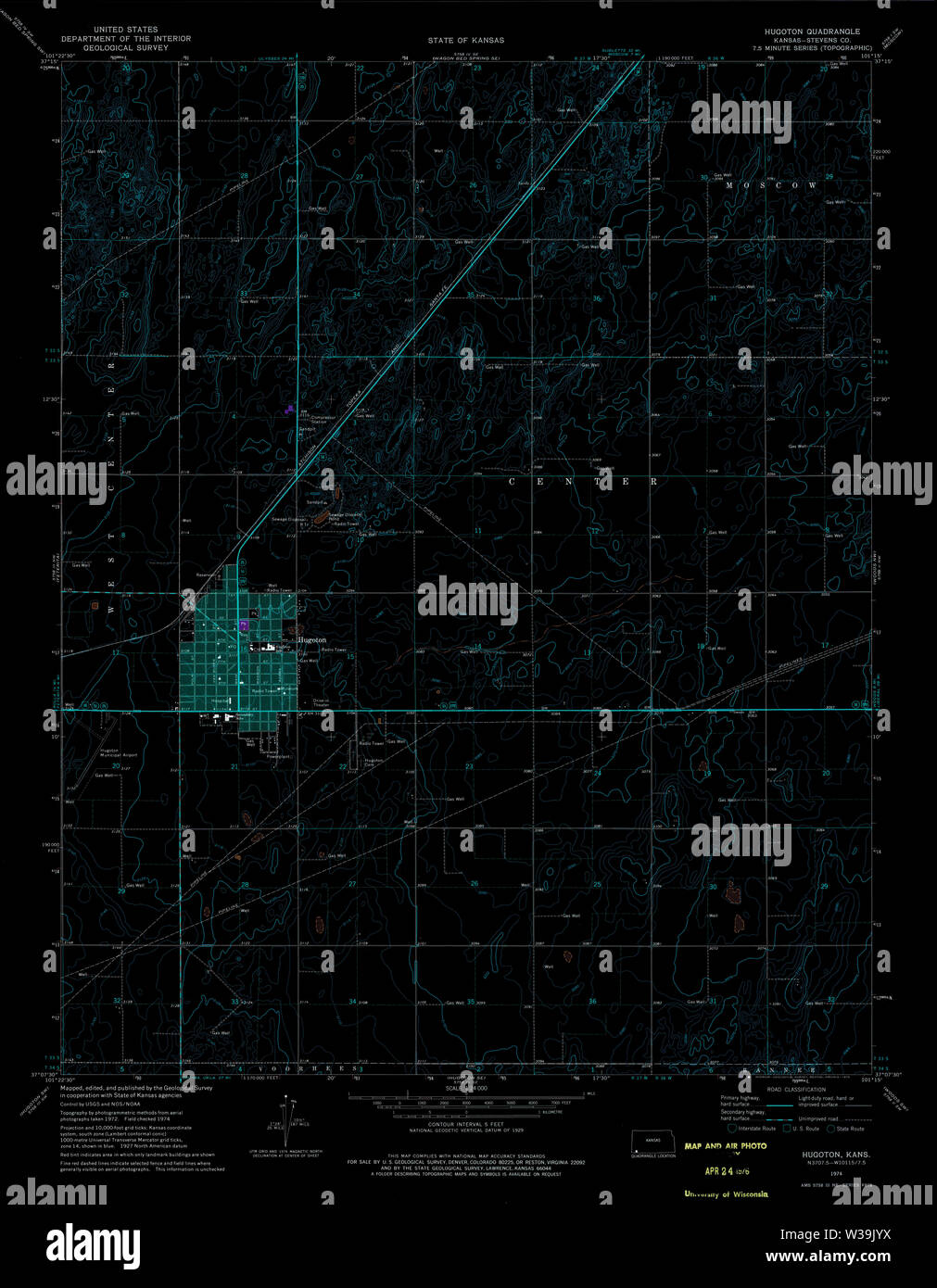 Map of hugoton hi-res stock photography and images - Alamy