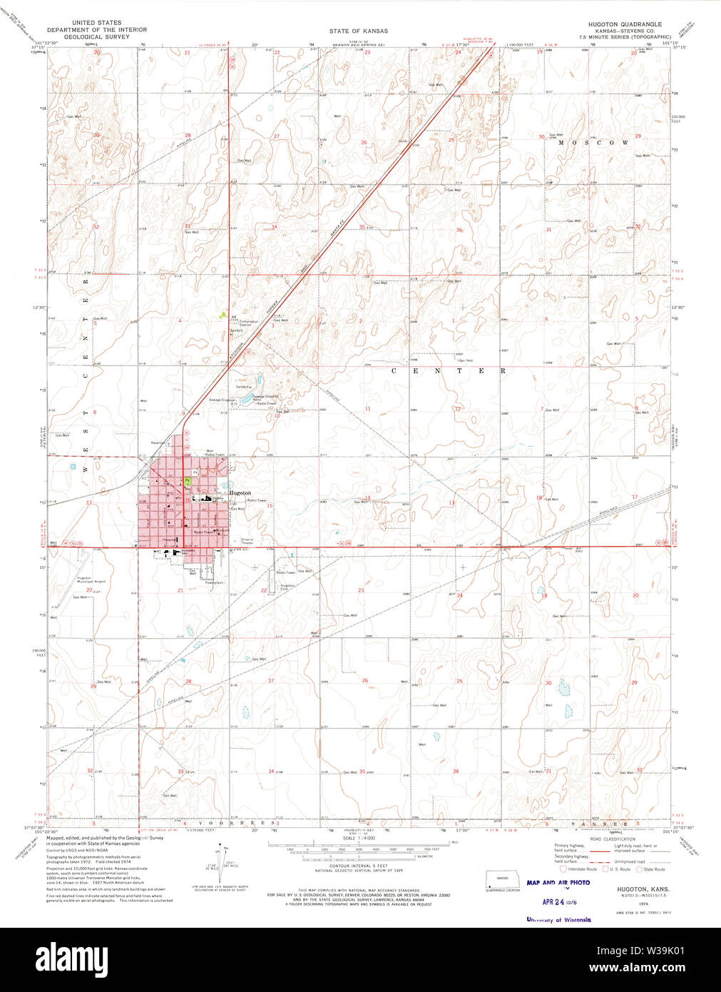 Map of hugoton hi-res stock photography and images - Alamy