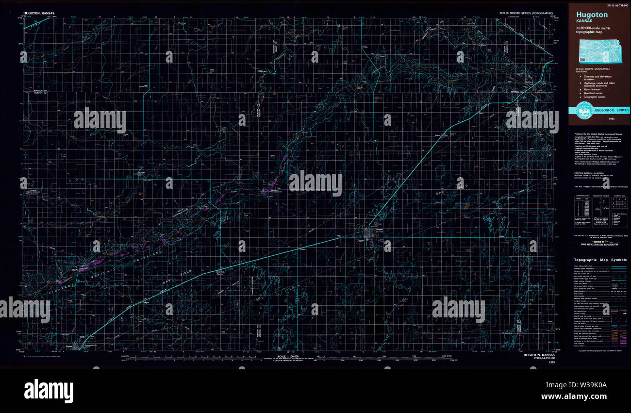 Map of hugoton hi-res stock photography and images - Alamy