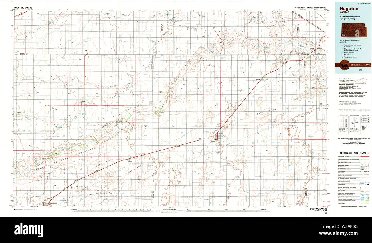 Map of hugoton hi-res stock photography and images - Alamy