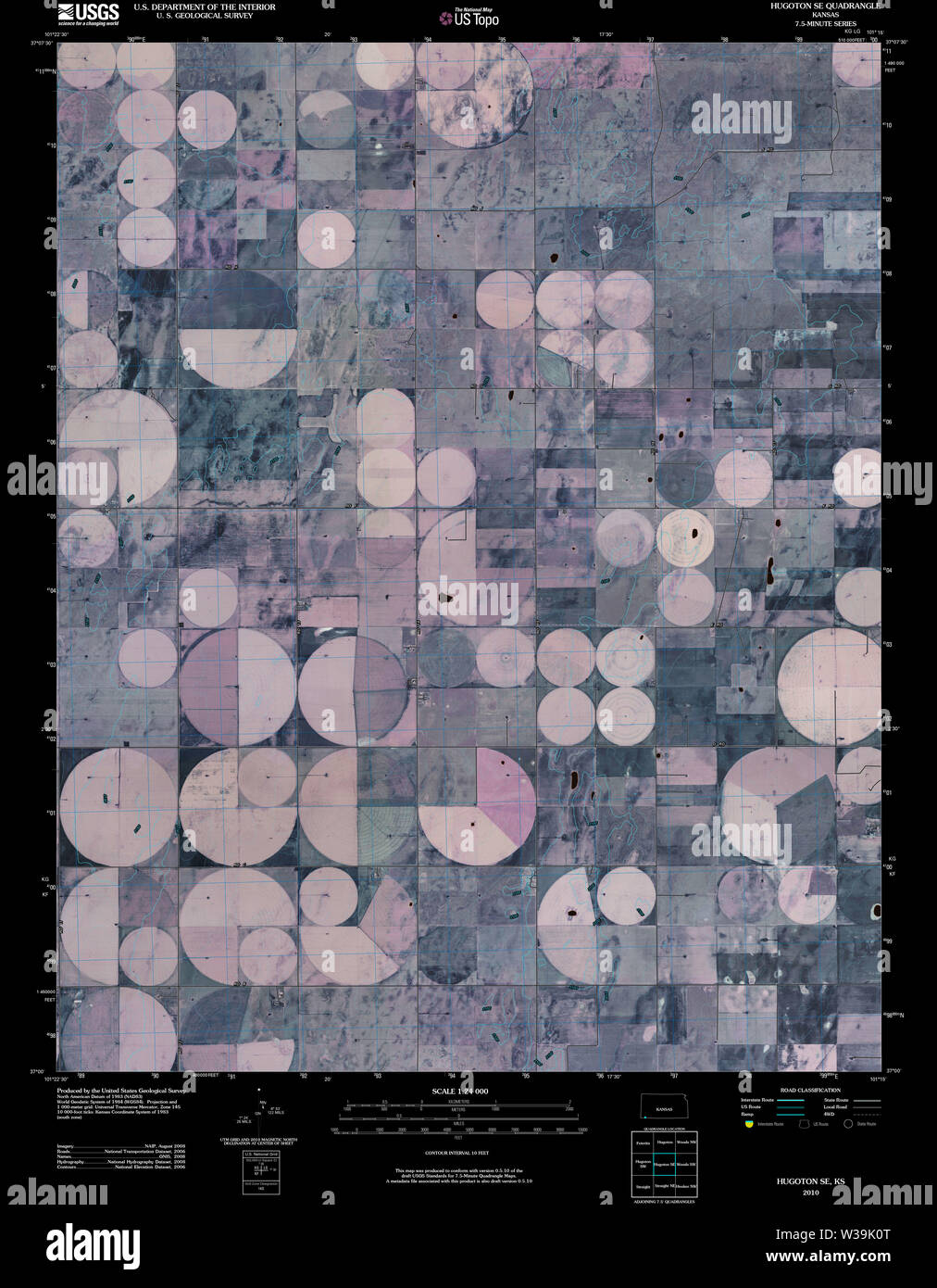 Map of hugoton hi-res stock photography and images - Alamy