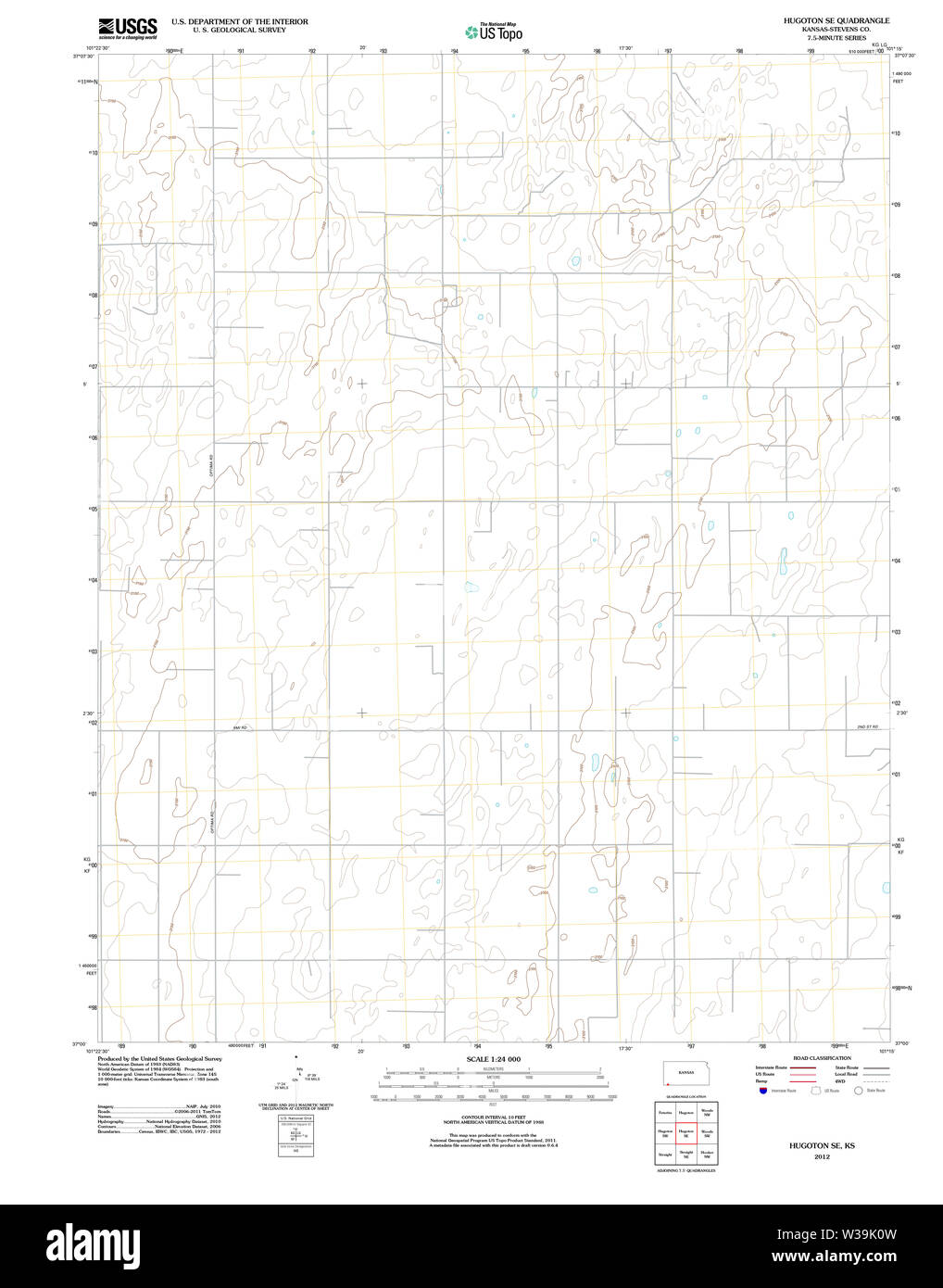 Map of hugoton hi-res stock photography and images - Alamy
