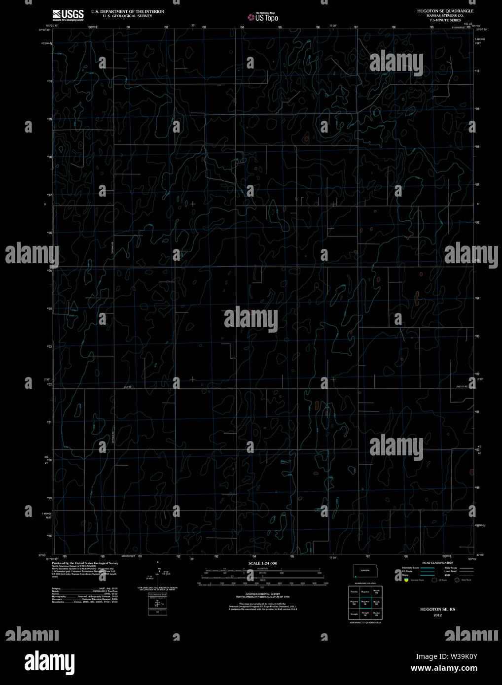 Map of hugoton hi-res stock photography and images - Alamy