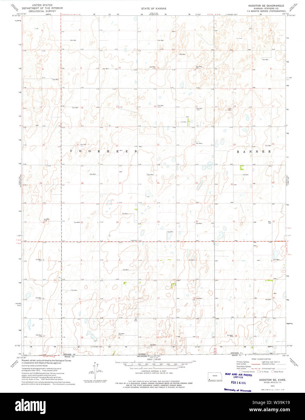 Map of hugoton hi-res stock photography and images - Alamy