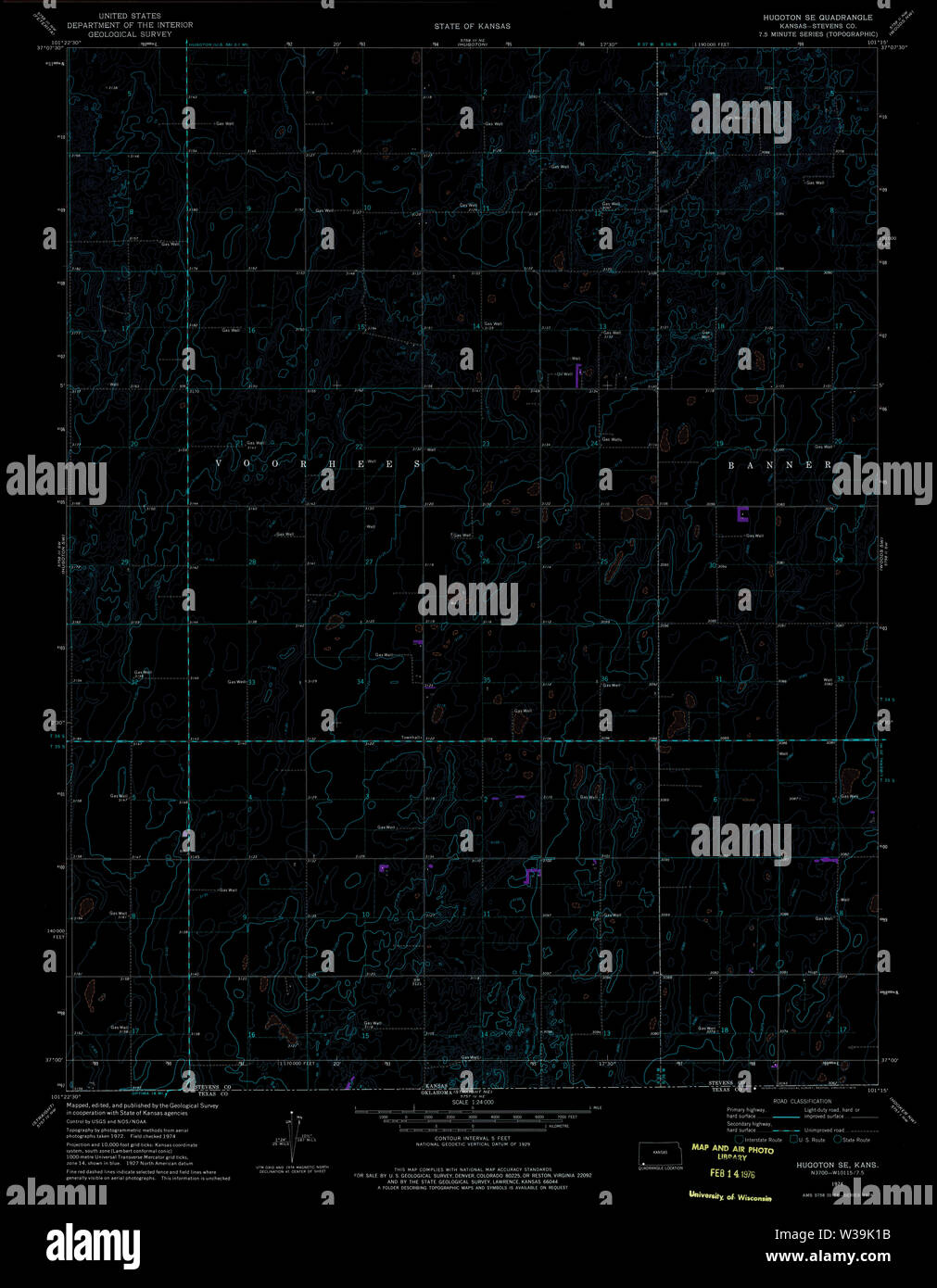 Map of hugoton hi-res stock photography and images - Alamy