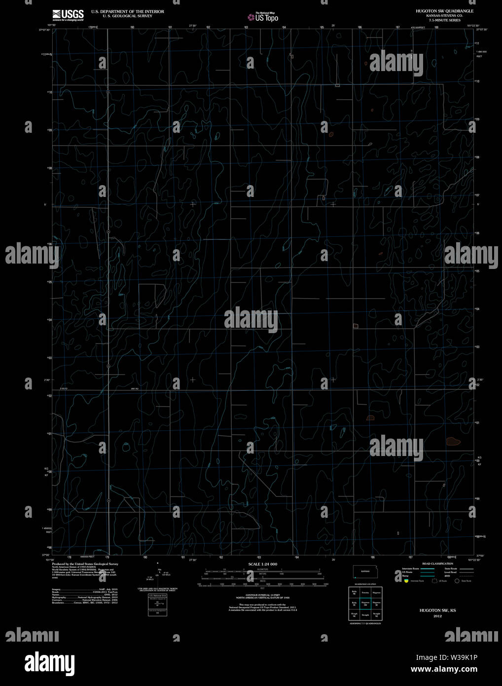 Map of hugoton hi-res stock photography and images - Alamy