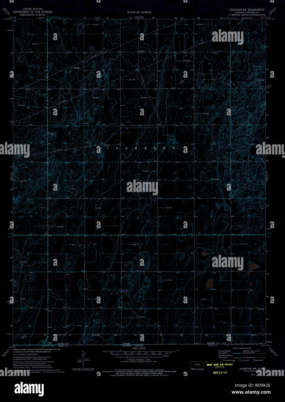 Map of hugoton hi-res stock photography and images - Alamy