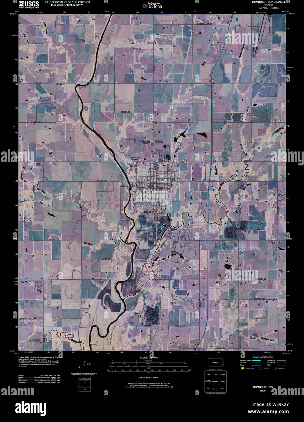 Humboldt kansas map hi-res stock photography and images - Alamy
