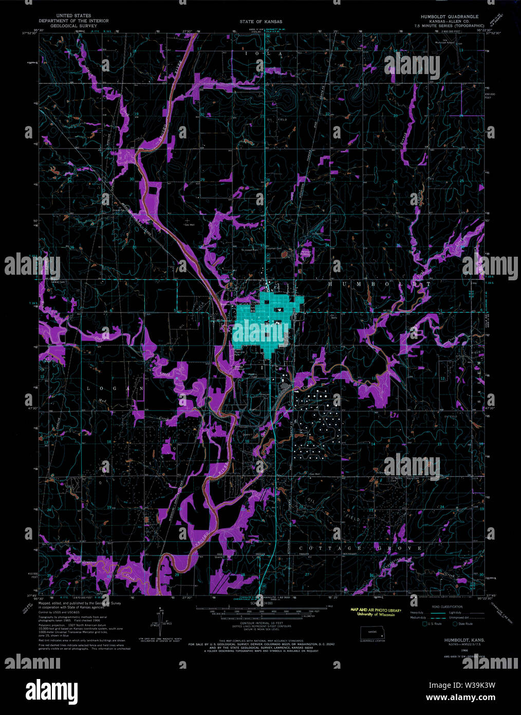 Humboldt Kansas Map High Resolution Stock Photography and Images - Alamy