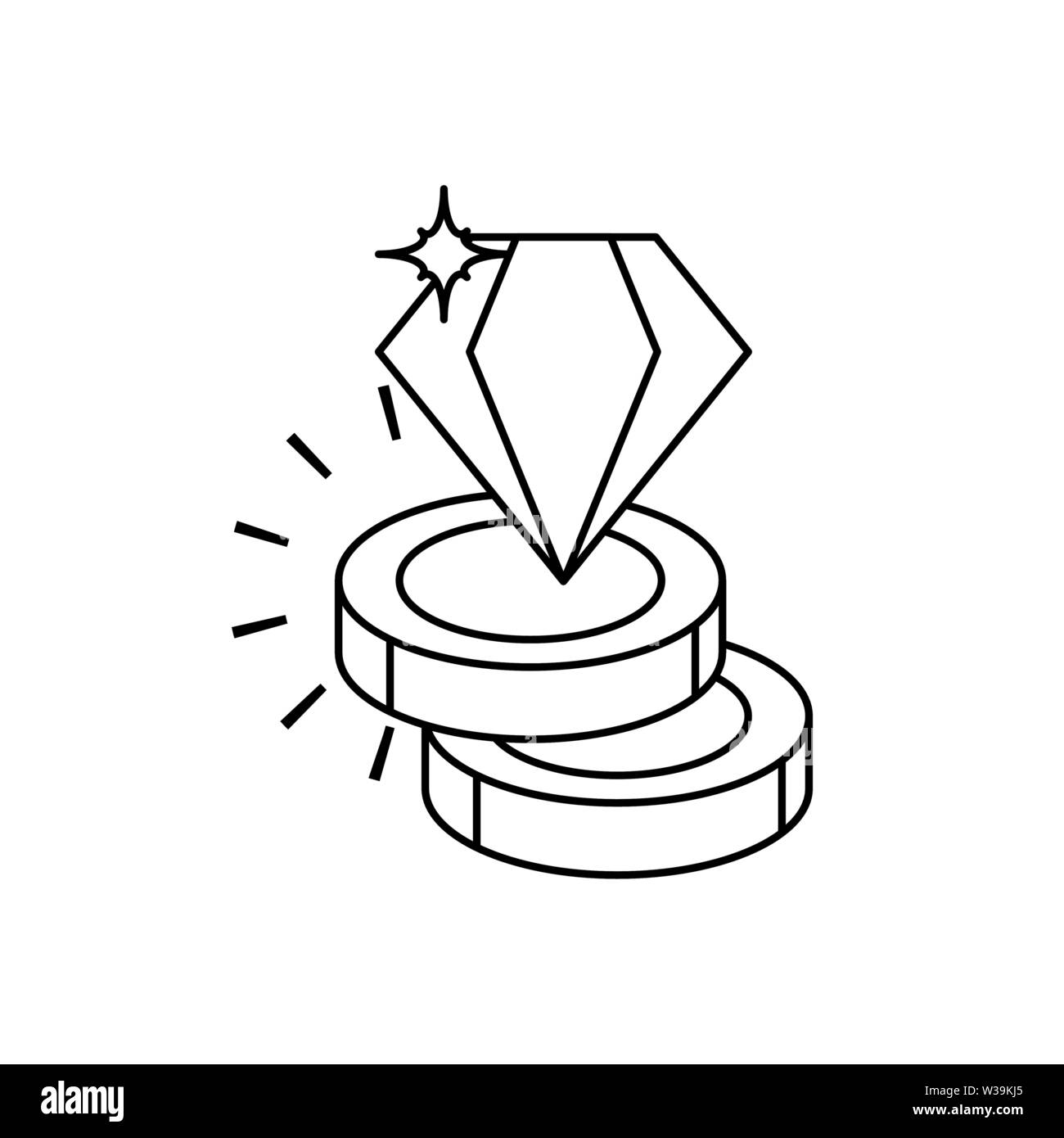 casino games chips with diamond vector illustration design Stock Vector ...