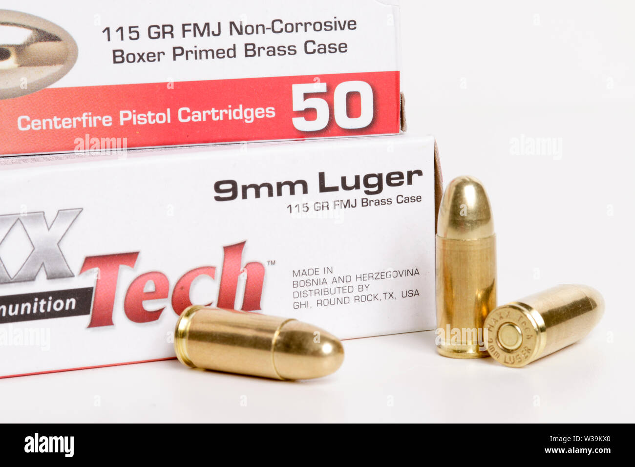 MaxxTech 9mm Ammunition Stock Photo - Alamy
