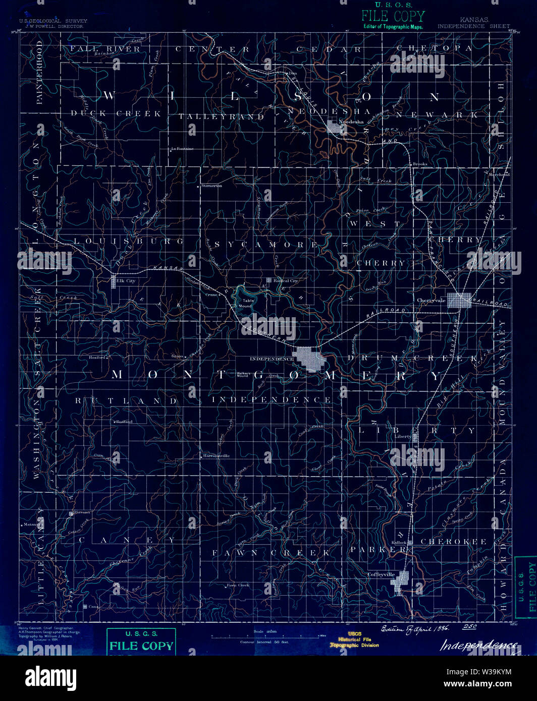 Map of independence kansas hi-res stock photography and images - Alamy