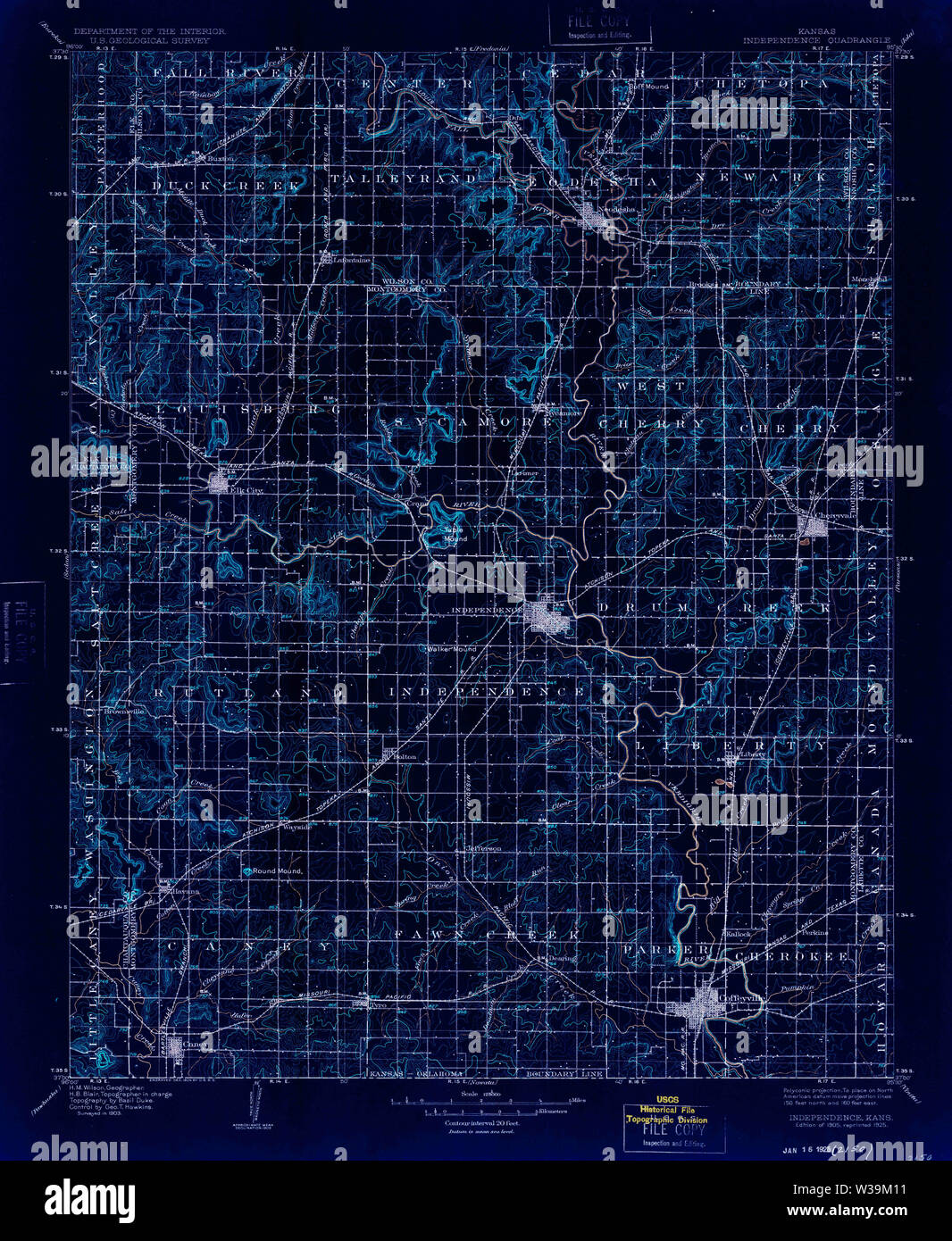 Map of independence kansas hi-res stock photography and images - Alamy
