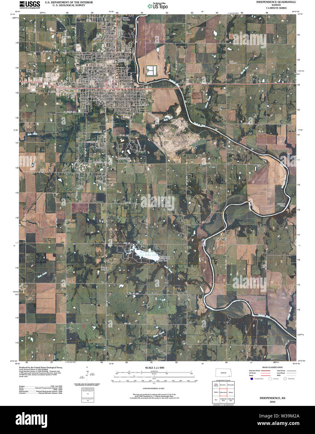 Map of independence kansas hi-res stock photography and images - Alamy