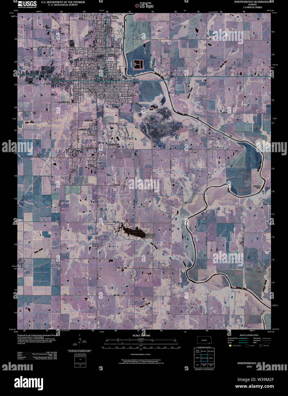 Map of independence kansas hi-res stock photography and images - Alamy