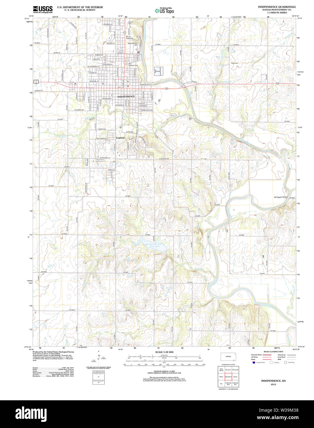 Independence kansas map hi-res stock photography and images - Alamy