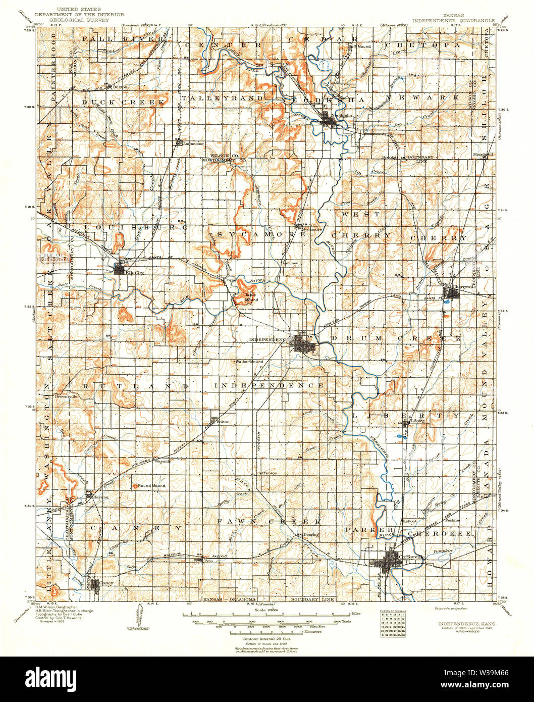 Map of independence kansas hi-res stock photography and images - Alamy
