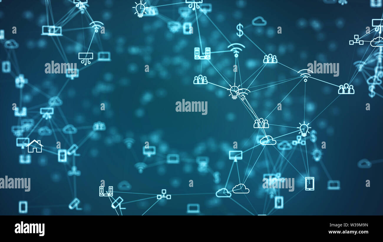 Global network concept. IoT(Internet of Things). ICT(Information ...