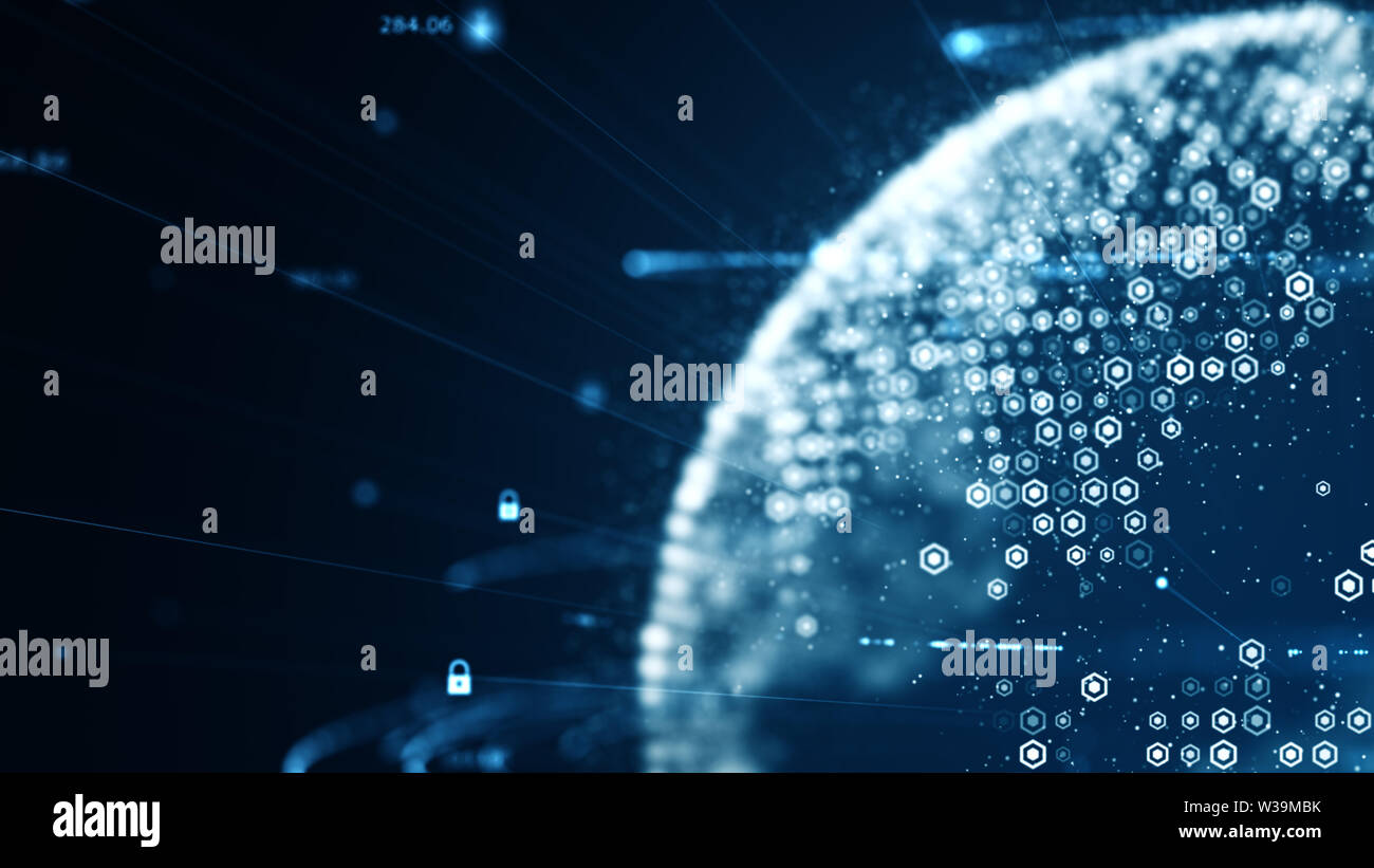 Cyber security and global communication concept. Analysis of ...