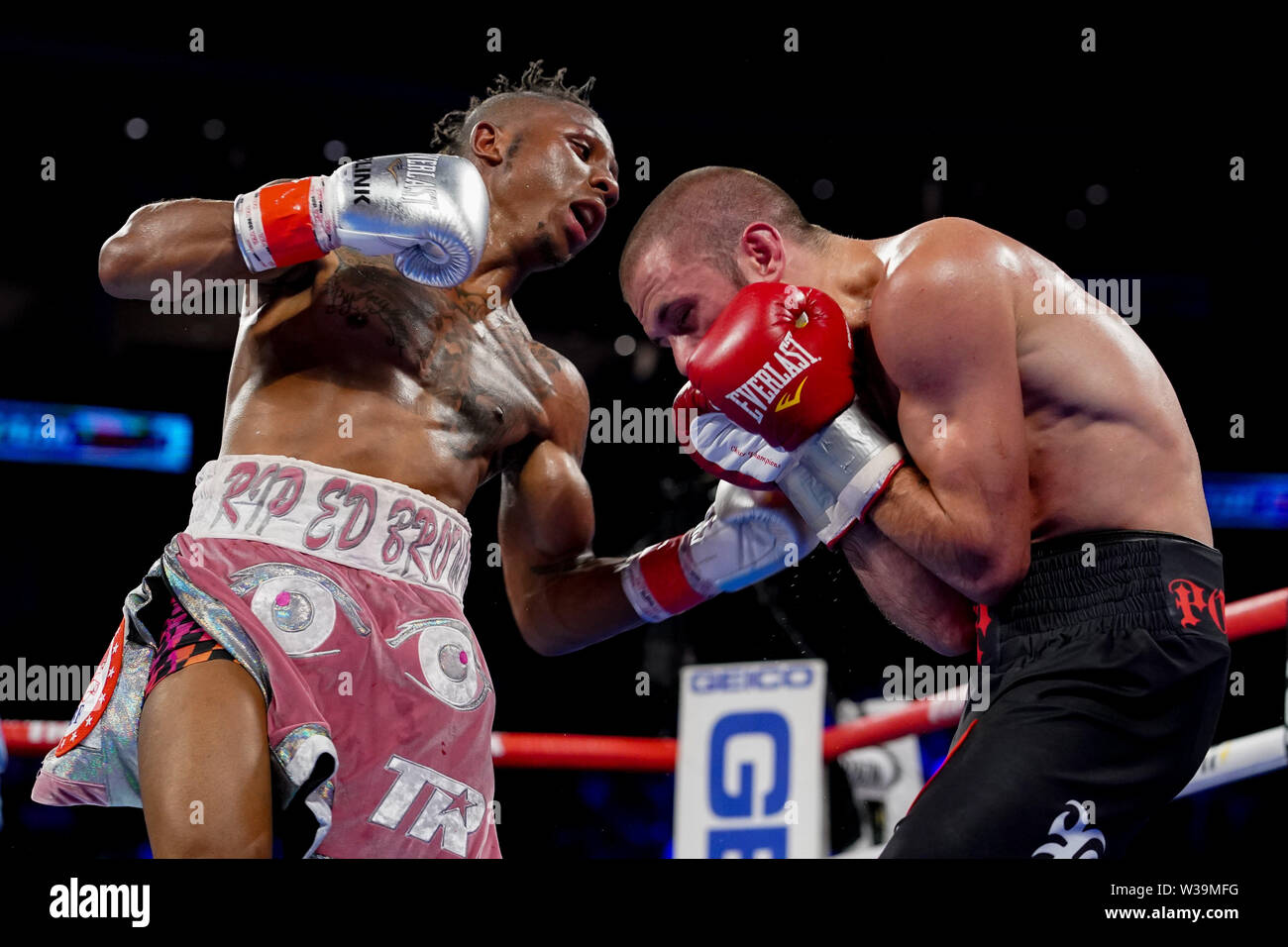 Newark, New Jersey, USA. 13th July, 2019. NIKOLAI POTAPOV (black and ...