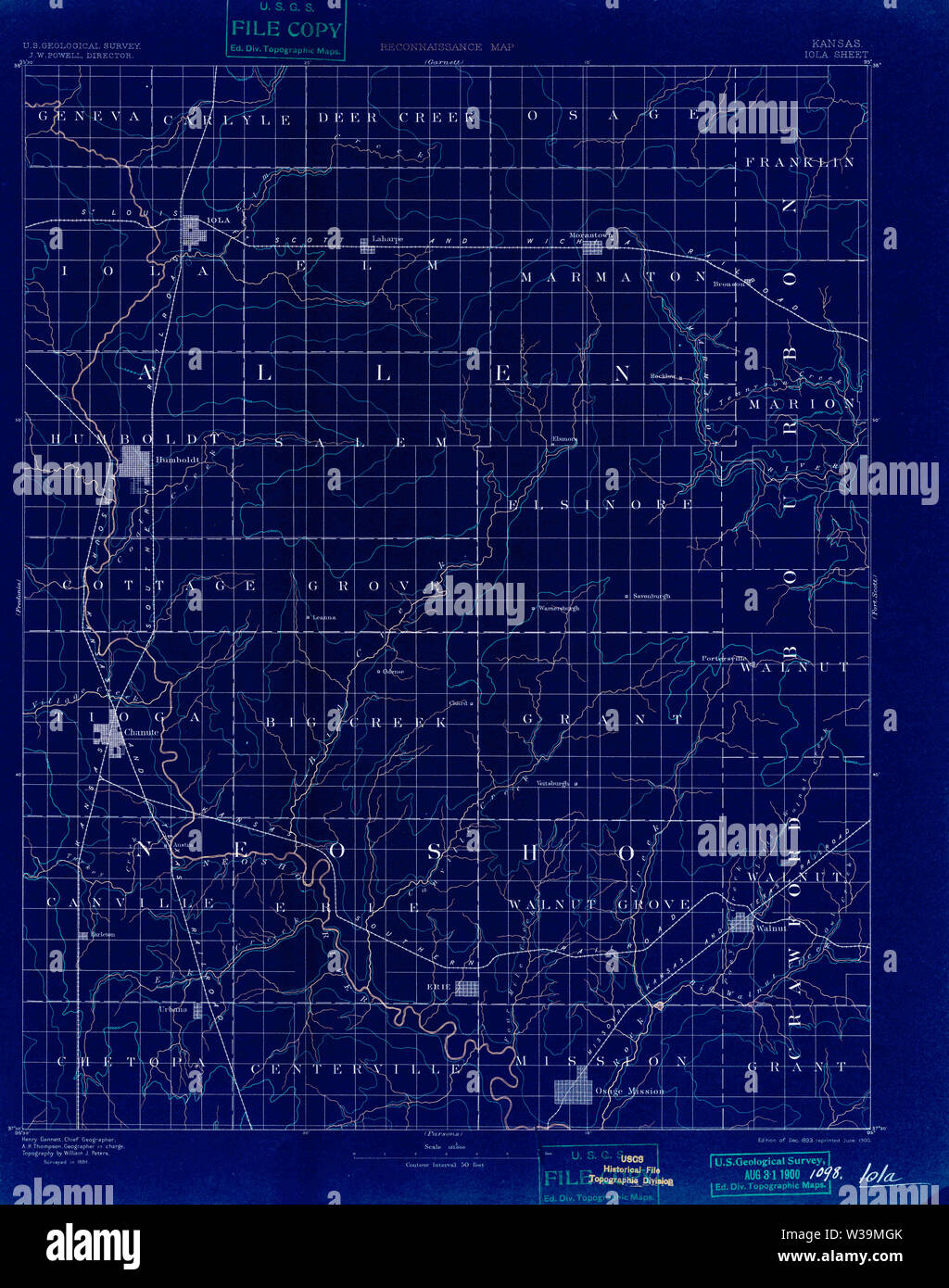 Iola kansas map hi-res stock photography and images - Alamy