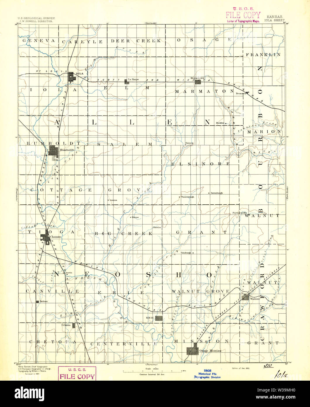 Iola kansas map hi-res stock photography and images - Alamy
