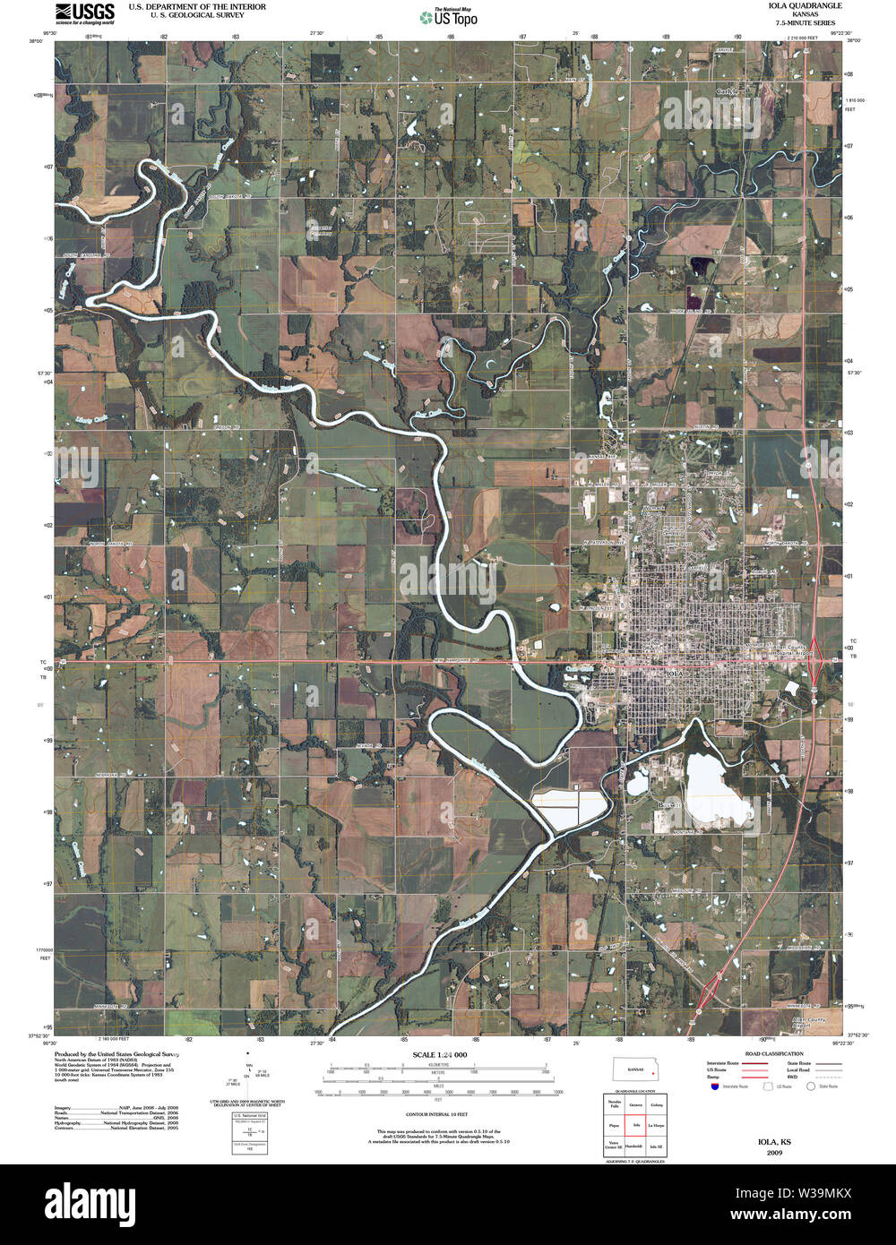 Map of iola Cut Out Stock Images & Pictures - Alamy