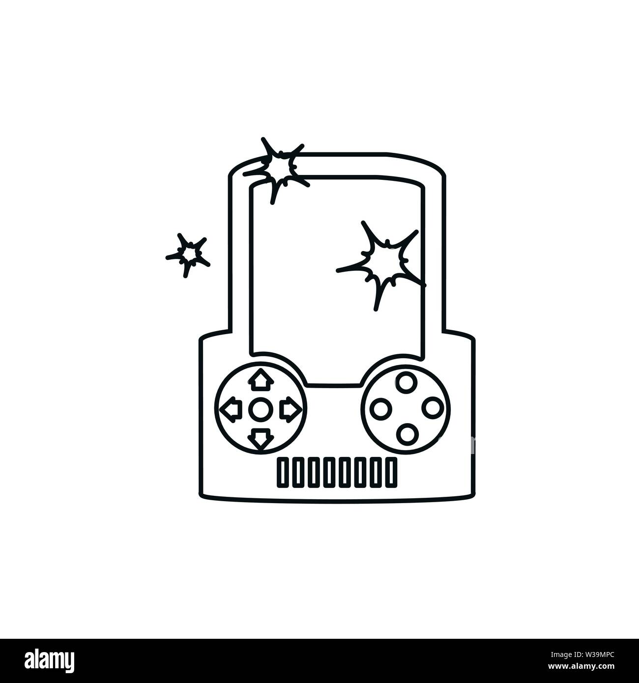 handle video game device icon vector illustration design Stock Vector ...